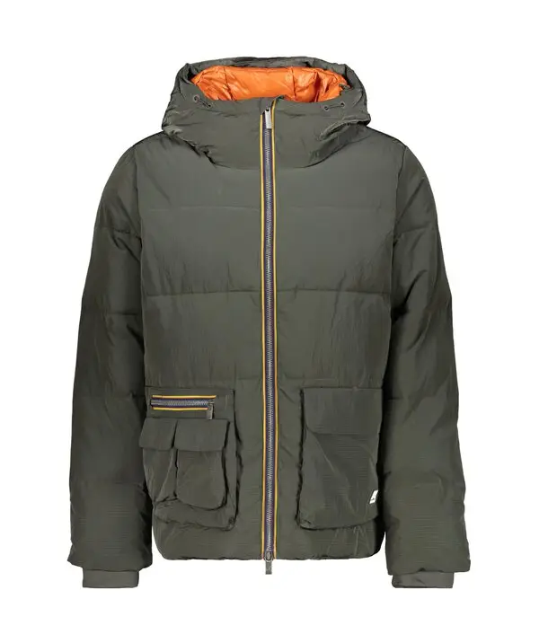 K-WAY Hooded Puffer Down Jacket - Black