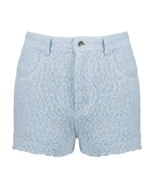 IRO PARIS Belt Loop Textured Shorts - Blue