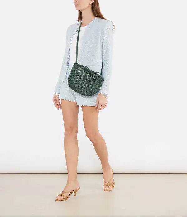 IRO PARIS Belt Loop Textured Shorts - Blue