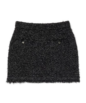 Gucci Tweed Mini Skirt With Double G Buckle Detail