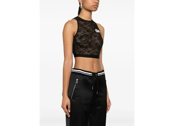 Alessandra Rich Lace Cropped Tank Top