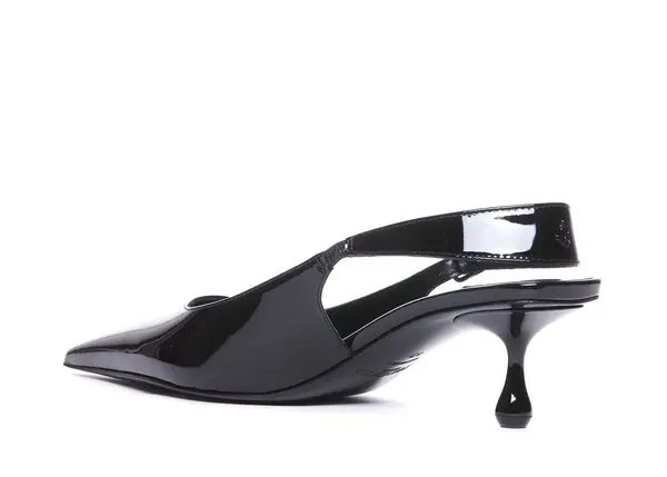 JIMMY CHOO Amel 50 Slingback Pumps - Black
