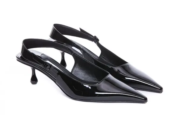 JIMMY CHOO Amel 50 Slingback Pumps - Black