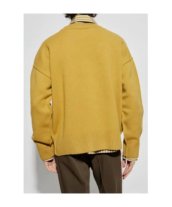 Ami Long-sleeved Crewneck Jumper - Yellow