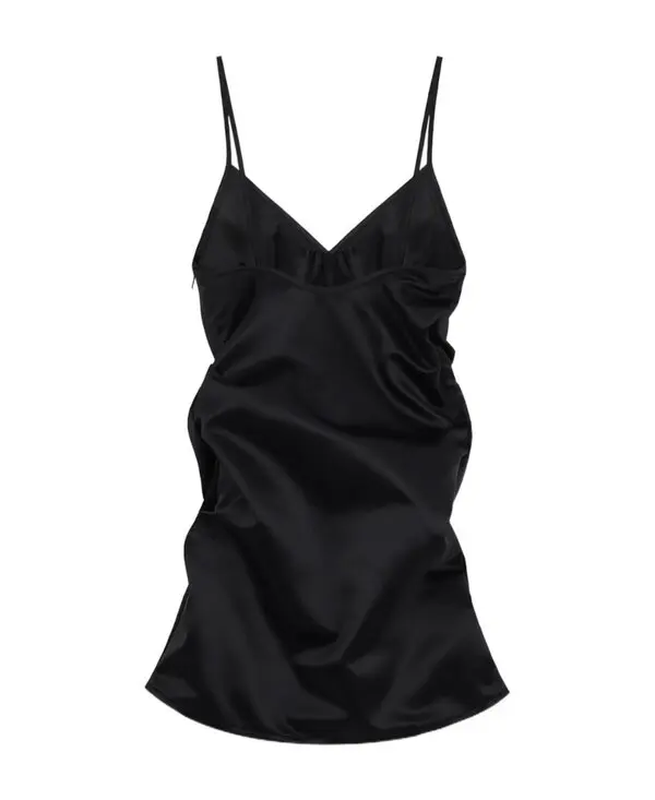 We11Done Satin Suspender Dress - Black
