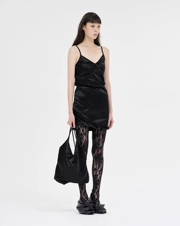 We11Done Satin V-neck Mini Dress
