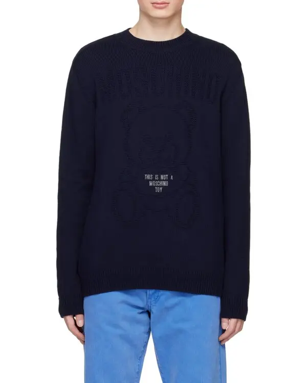 Moschino Teddy Bear Logo Knit Sweater