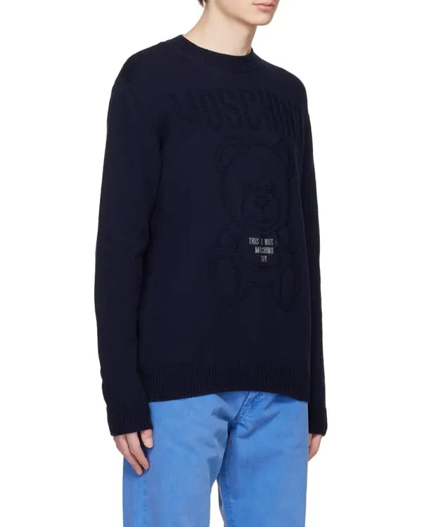 Moschino Teddy Bear Logo Knit Sweater