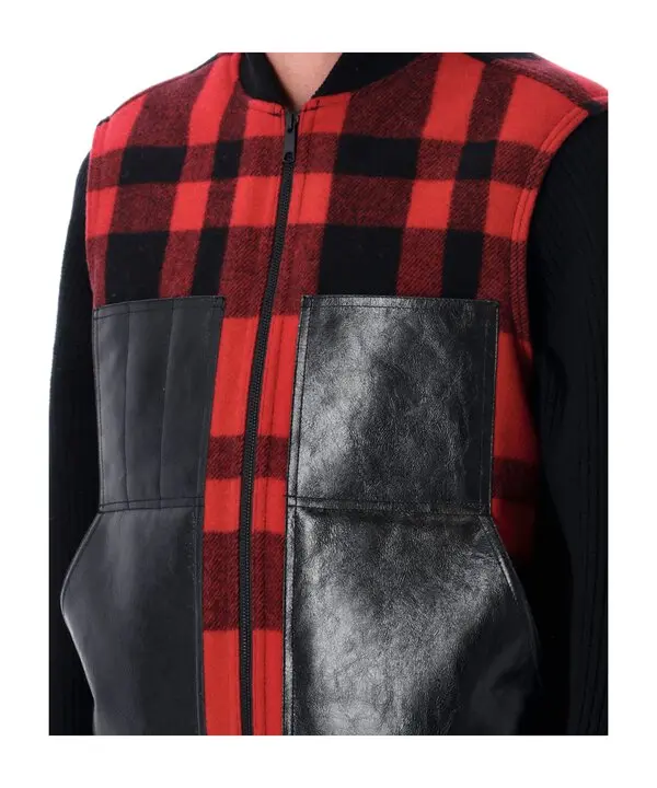 Junya Watanabe Checked Zip-up Jacket