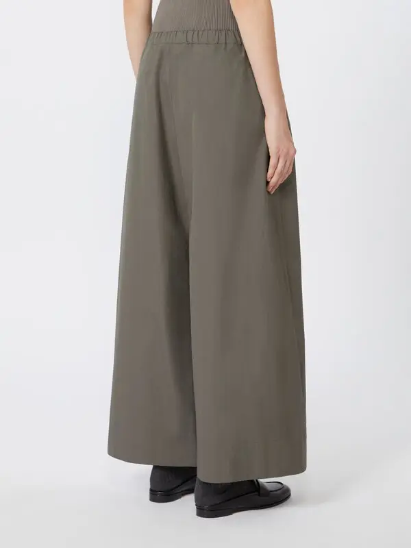 Max Mara Cotton Drawstring Trousers - Medium Gray