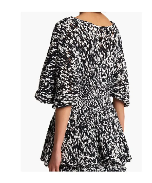 Khaite Mathilde Bubble-sleeve Peplum Top