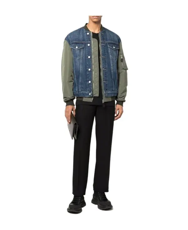 Alexander McQueen Hybrid Denim Bomber Jacket