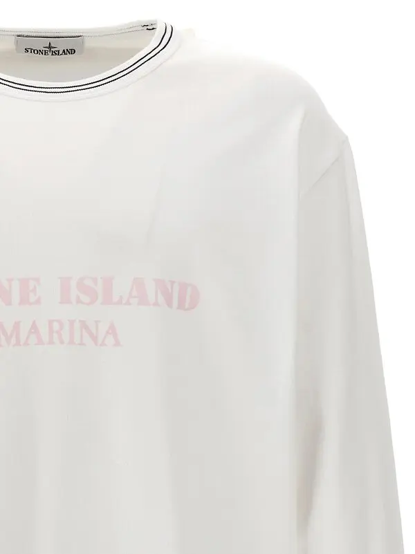 Stone Island Cotton Sweatshirt With Logo Print