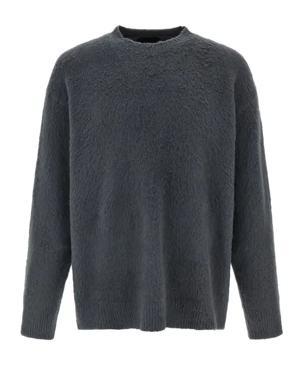 ROBERTO COLLINA Shearling-effect Oversized Knitwear - Black