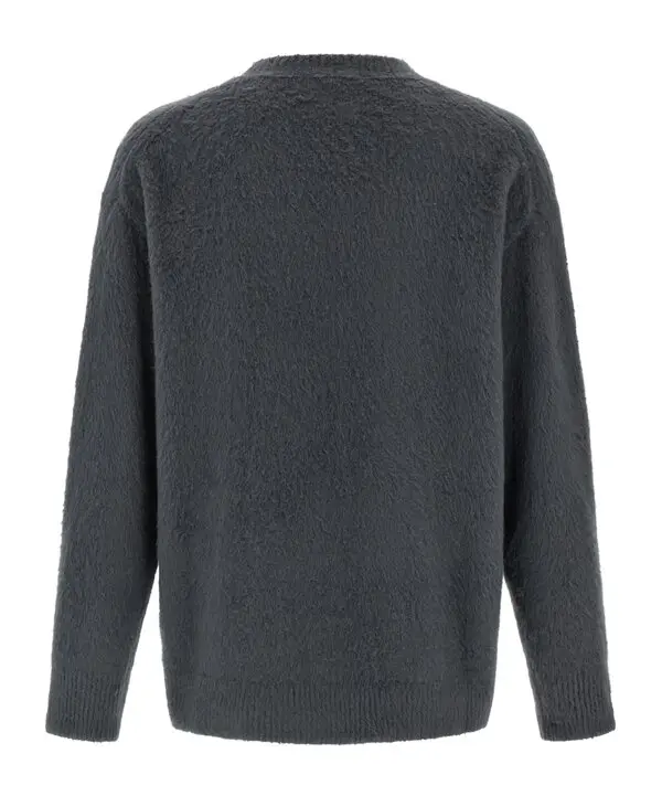 ROBERTO COLLINA Shearling-effect Oversized Knitwear - Black