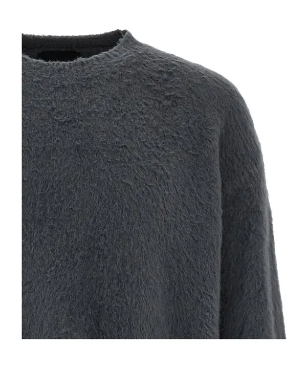 ROBERTO COLLINA Shearling-effect Oversized Knitwear - Black