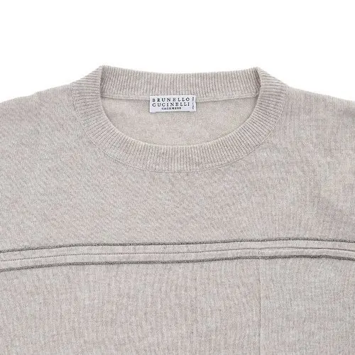 Brunello Cucinelli Long Sleeve Crew Neck Sweater