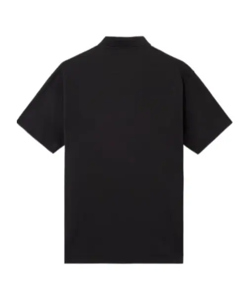Stone Island Logo Patch Short Sleeved Polo Shirt - Black