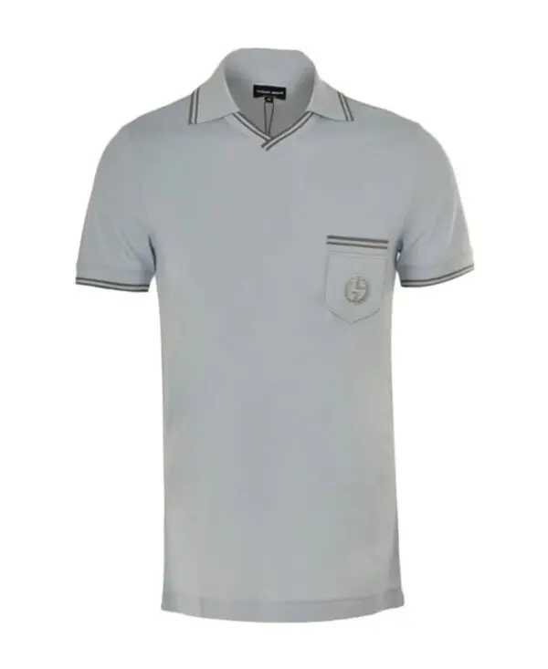 Giorgio Armani Short-sleeved Polo Shirt - Gray