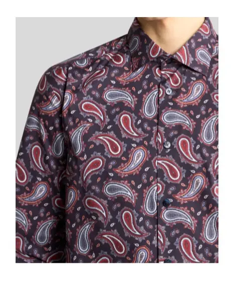 Etro Cotton Shirt With Paisley Print - Gray