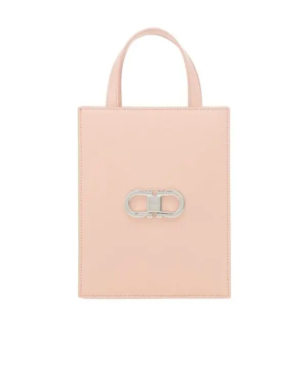 FERRAGAMO Gancini Plaque Mini Tote Bag