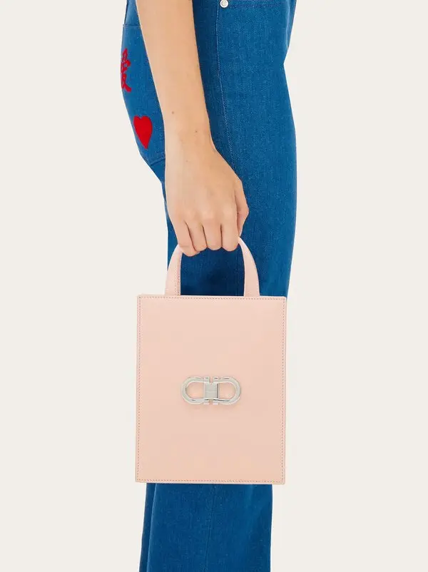 FERRAGAMO Gancini Plaque Mini Tote Bag