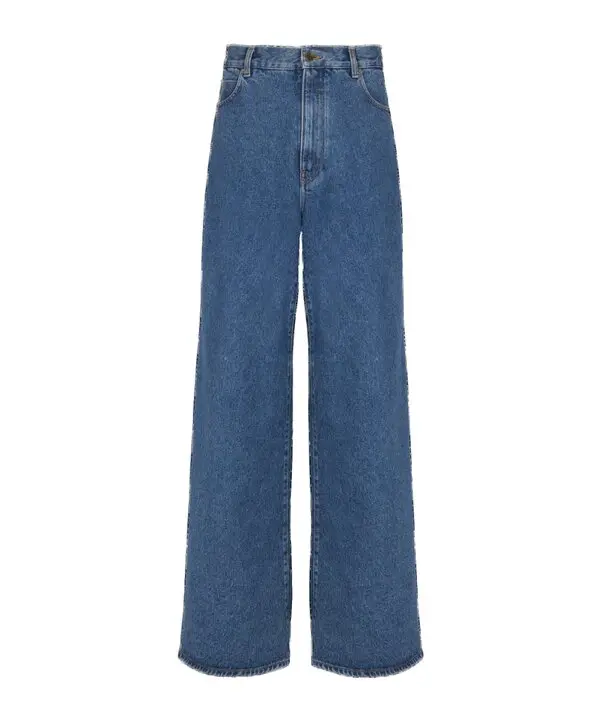 Balmain Wide-leg Denim Jeans