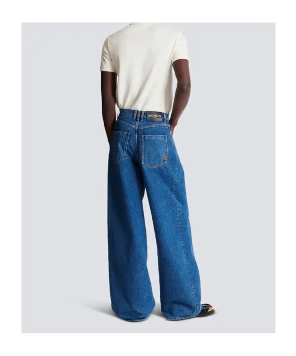 Balmain Wide-leg Denim Jeans