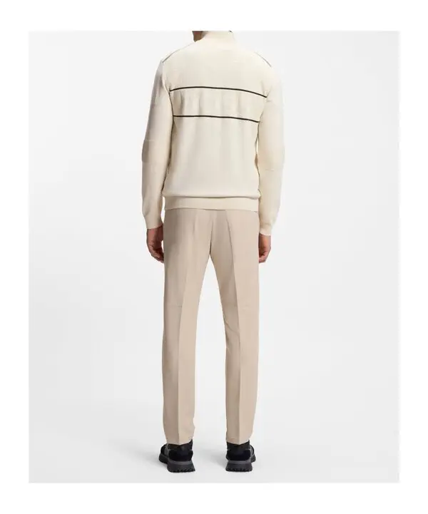 Hugo Boss Textured Quarter Zip Sweater