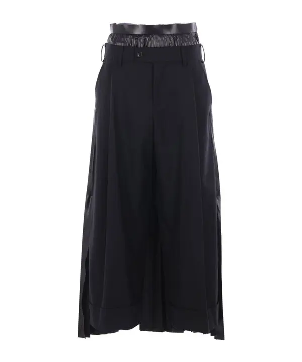 Junya Watanabe Pleated Detail Track Pants - Black