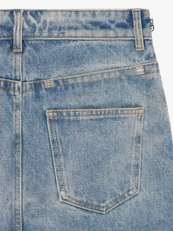 Givenchy Chain-detailed Denim Mini Skirt
