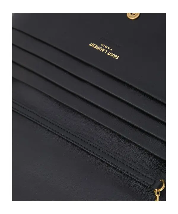 Saint Laurent Logo Plaque Bi-fold Wallet