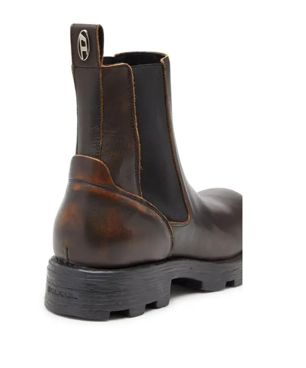 DIESEL® D-hammer Round Toe Chelsea Boots - Brown