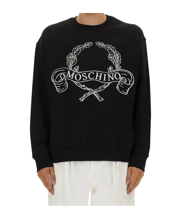 Moschino Sweatshirt With Laurel Crown Logo Embroidery