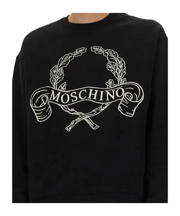 Moschino Sweatshirt With Laurel Crown Logo Embroidery