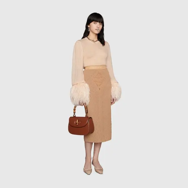 Gucci Feather-trimmed Mohair Sweater