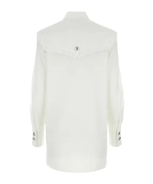 Alessandra Rich Logo Patch Shirt Dress
