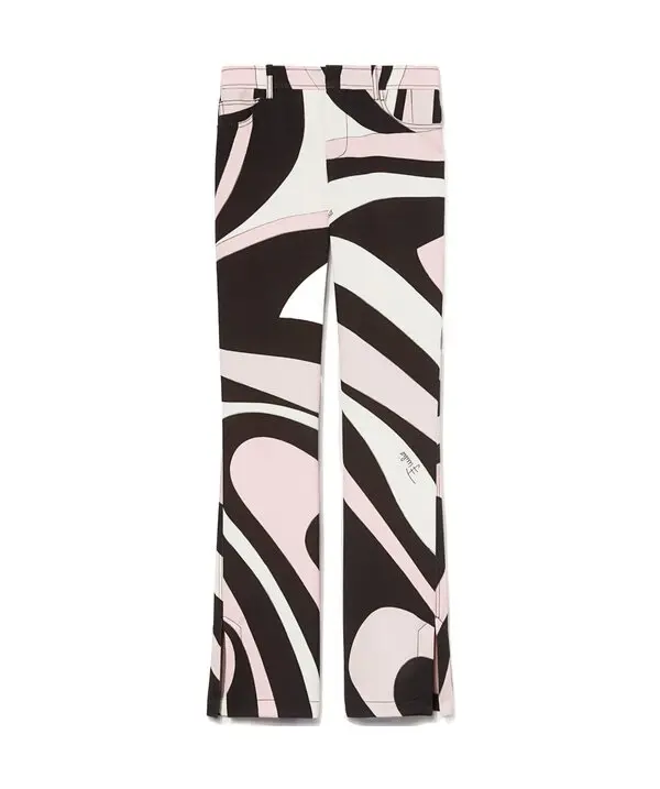Emilio Pucci Printed Trousers - Black