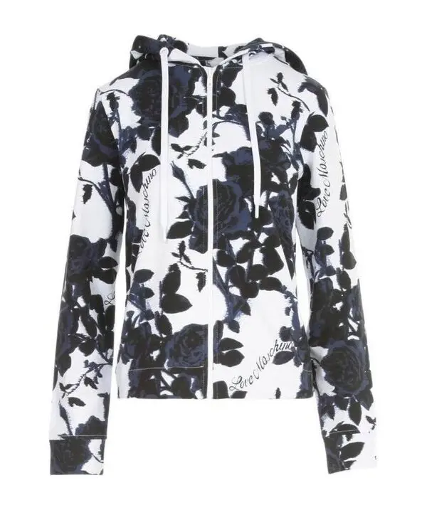 Moschino Floral Zip-up Hoodie - White