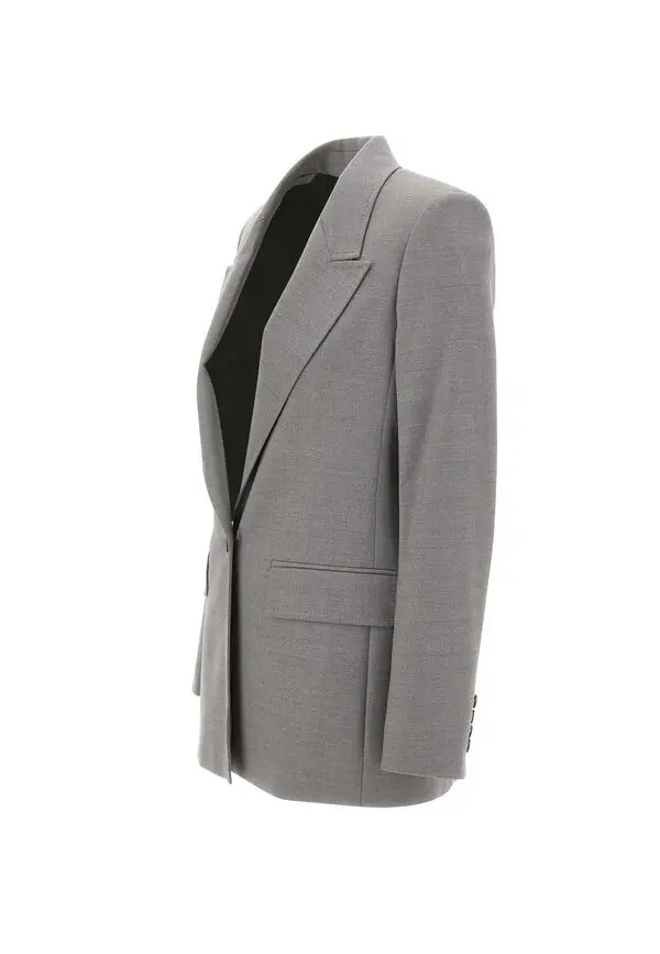 Max Mara Bolsena Single-breasted Tailored Blazer - Grey