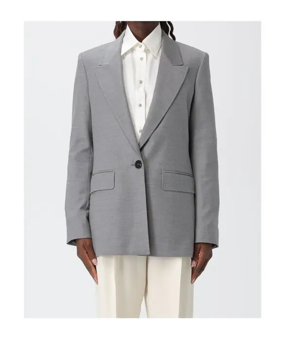 Max Mara Bolsena Single-breasted Tailored Blazer - Grey