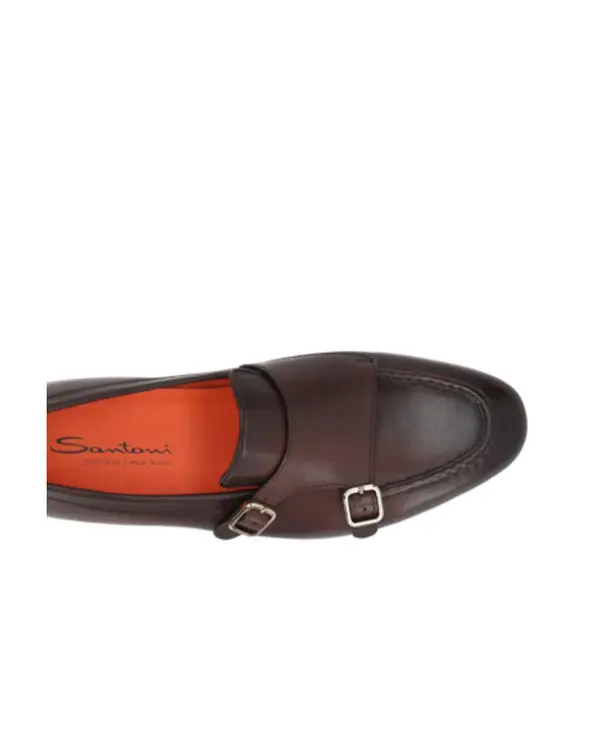 Santoni Carlos Slip-on Monk Shoes - Black