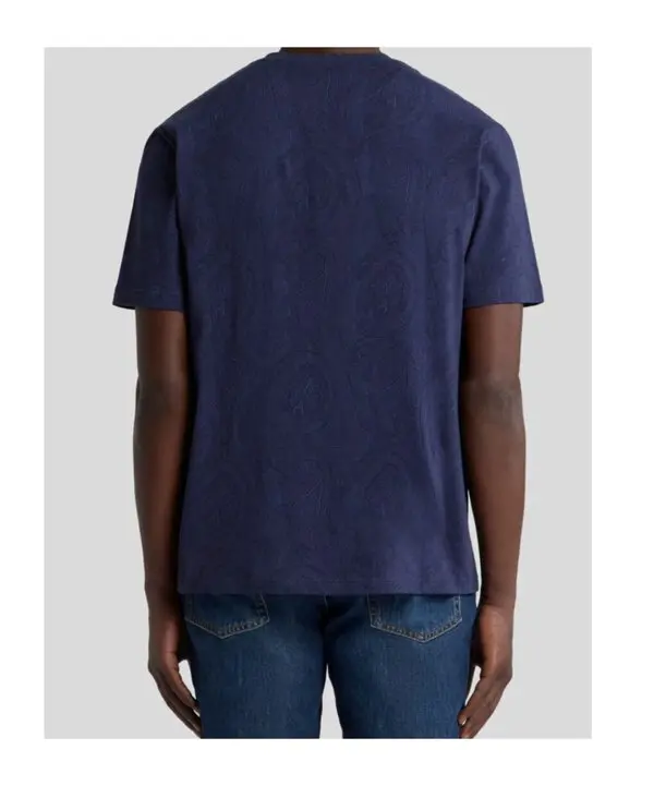 Etro Pattern-printed Crewneck T-shirt - Blue