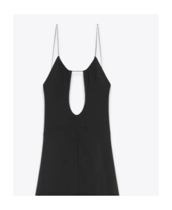 Saint Laurent Sleeveless Maxi Dress With Cut-out Detail