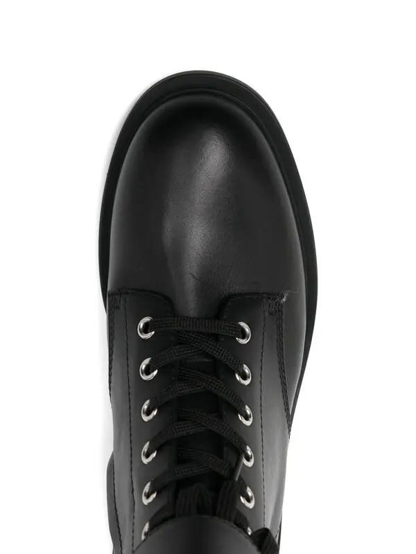GIANVITO ROSSI Ripley Buckle Leather Ankle Boots - Black