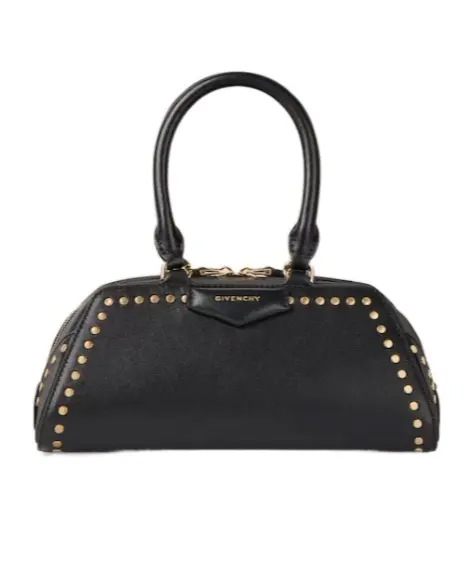 Givenchy Mini Antigona East-west Top Handle Bag With Studs - Black