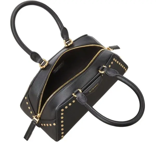 Givenchy Mini Antigona East-west Top Handle Bag With Studs - Black
