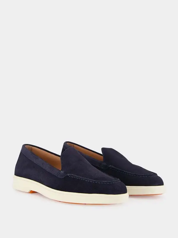 Santoni Logo Moulded Loafers - Blue