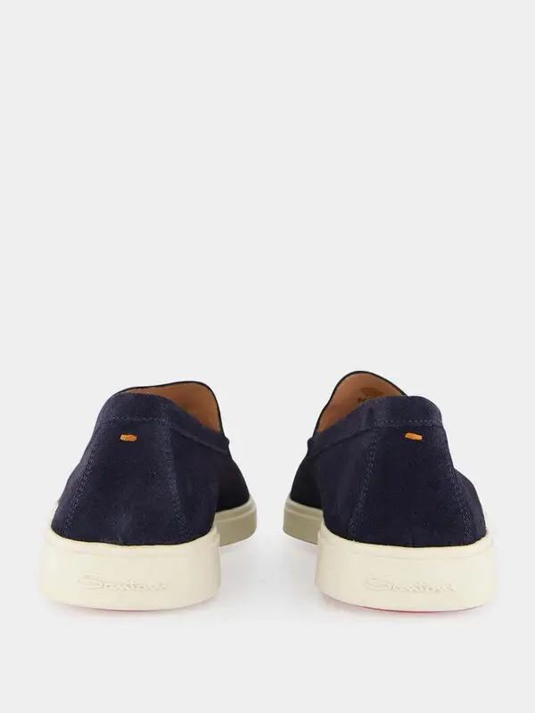 Santoni Logo Moulded Loafers - Blue