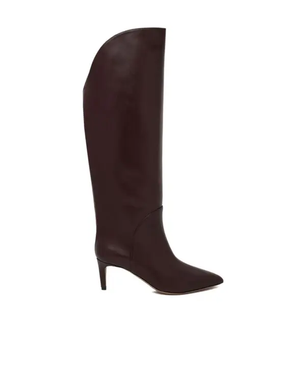 Paris Texas Knee-high Pointed Toe Boots - Black